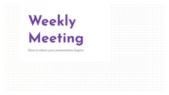 Weekly Meeting Google Slides and PowerPoint Template