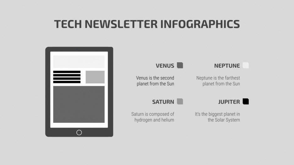 Tech Newsletter Infographics | Google Slides and PPT