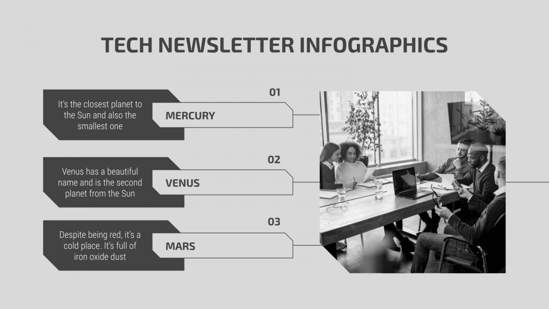 Tech Newsletter Infographics | Google Slides and PPT