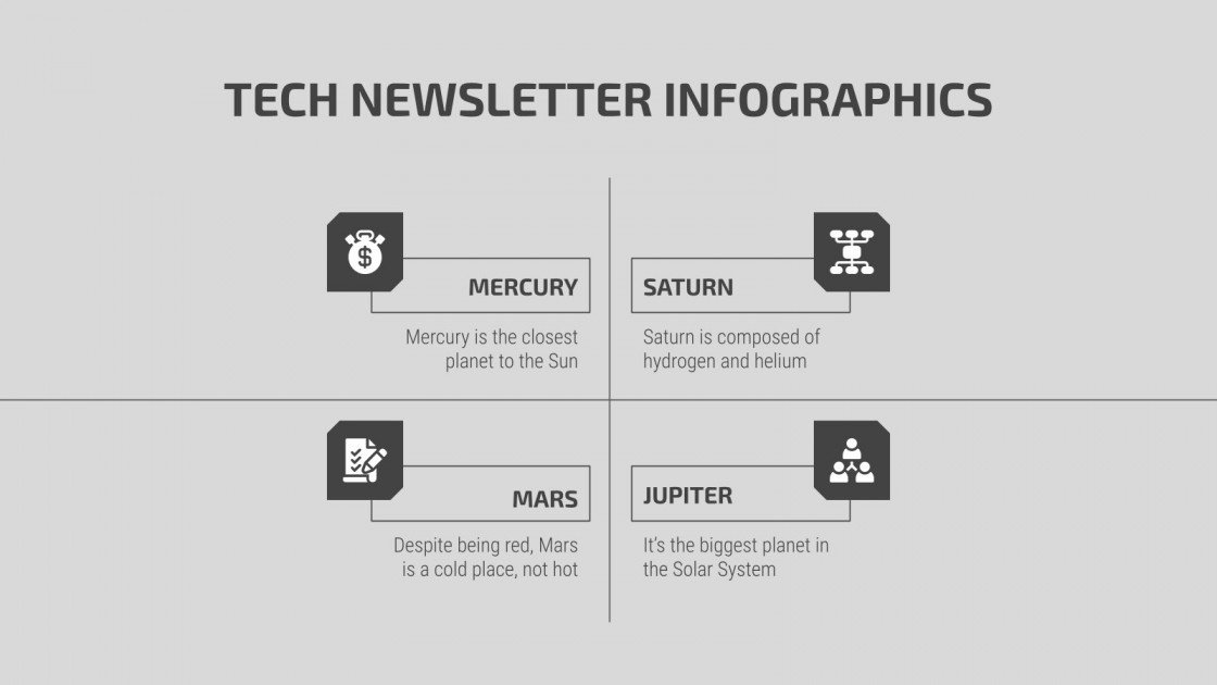 Tech Newsletter Infographics | Google Slides and PPT