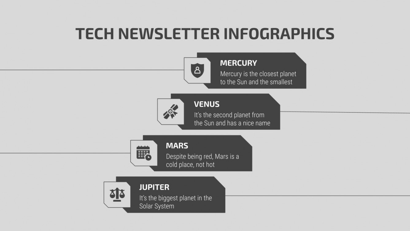 Tech Newsletter Infographics | Google Slides and PPT