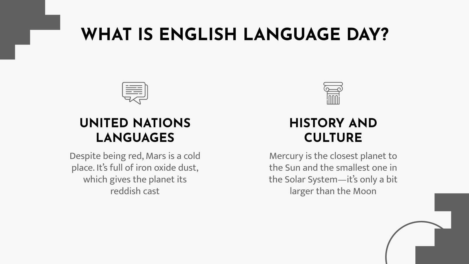 English Language Day | Google Slides & PowerPoint template