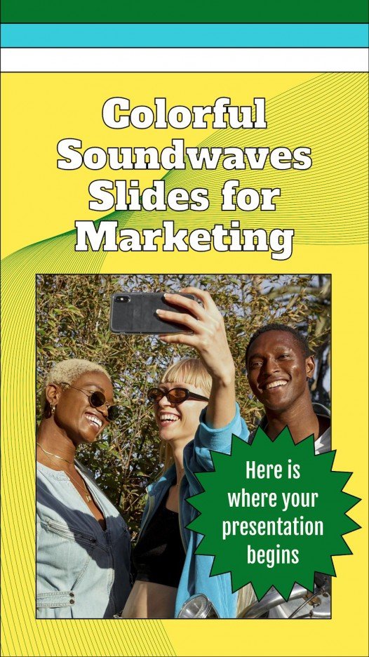 Colorful Soundwaves Slides for Marketing | Google Slides