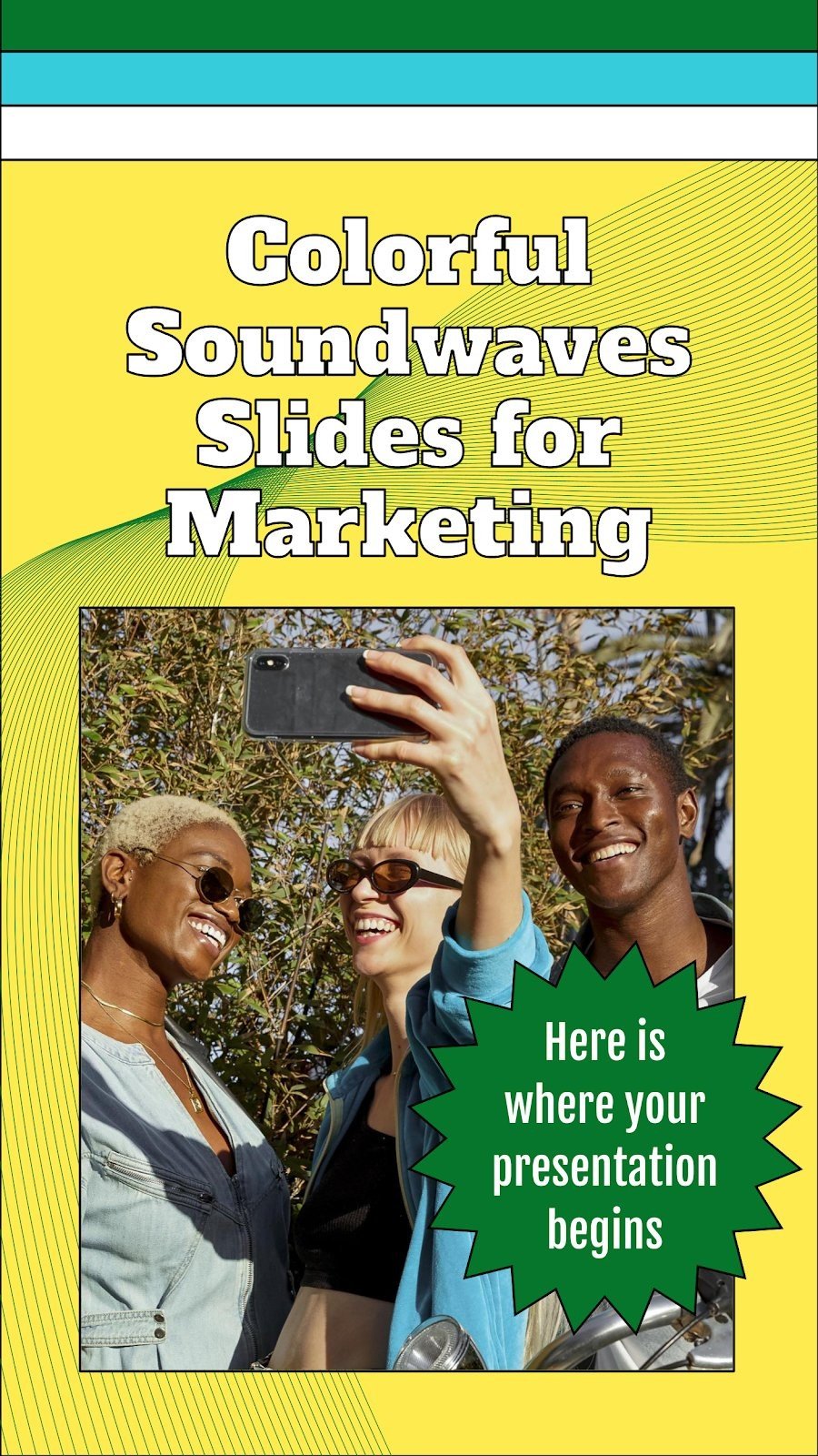 Colorful Soundwaves Slides for Marketing | Google Slides