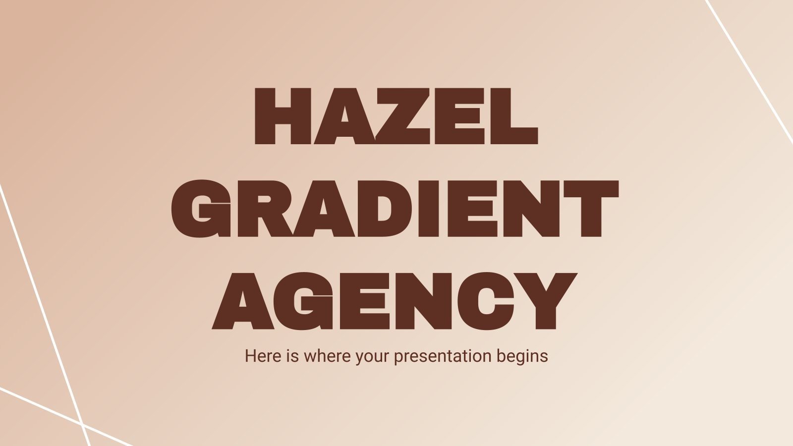 Hazel Gradients Agency | Google Slides and PPT theme