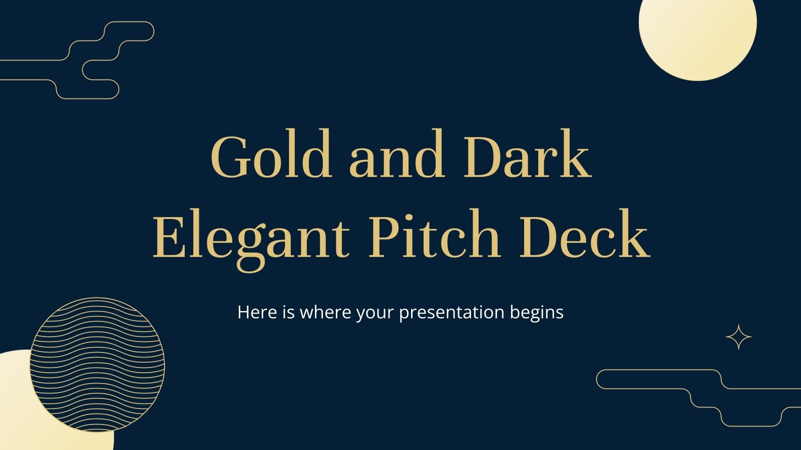 Free golden templates for Google Slides and PowerPoint