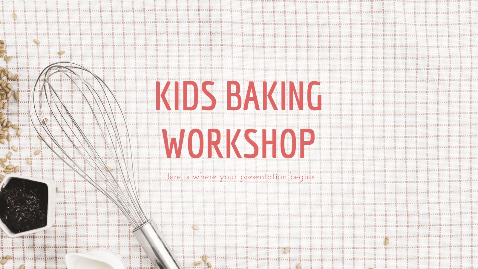 Kids Baking Workshop Google Slides and PowerPoint Template