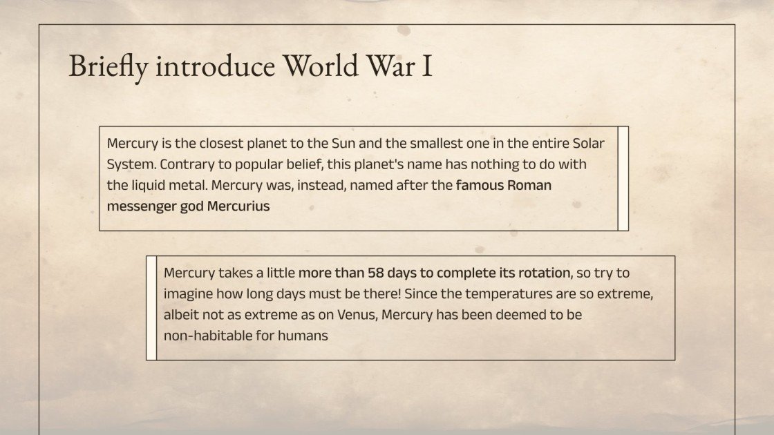 World War I - History - 10th Grade Presentation