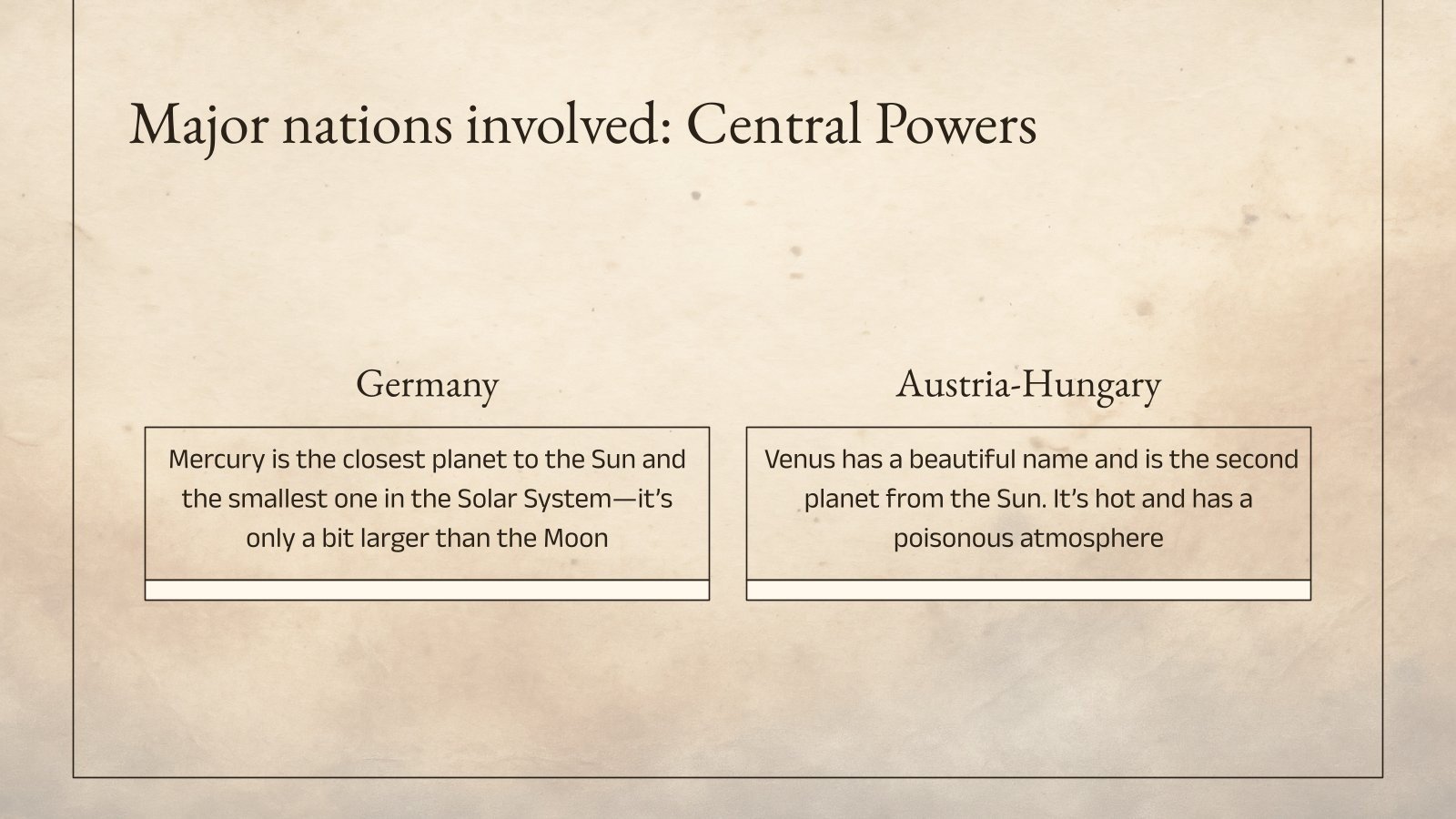 World War I - History - 10th Grade Presentation