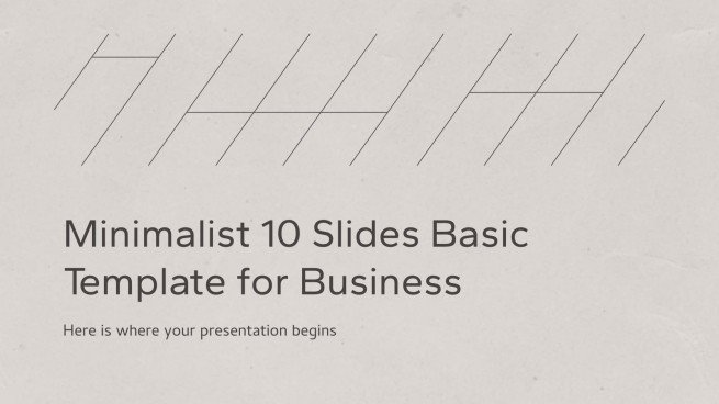 Minimalist 10 Slides Basic Template for Business