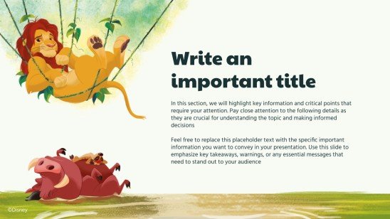 The Lion King Presentation