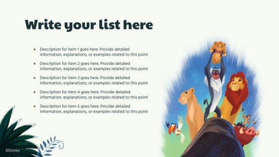 The Lion King Presentation