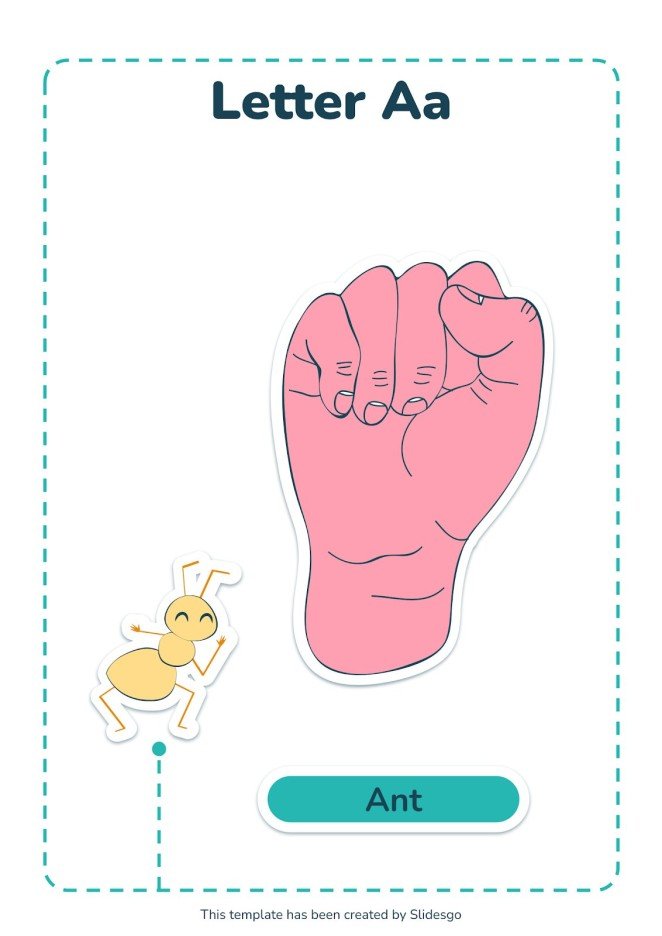 Spanish Sign Language Alphabet Printable Poster for Pre-K