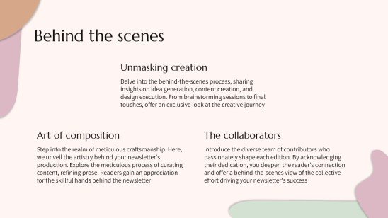 Organic Shapes Papercut Style Newsletter Presentation