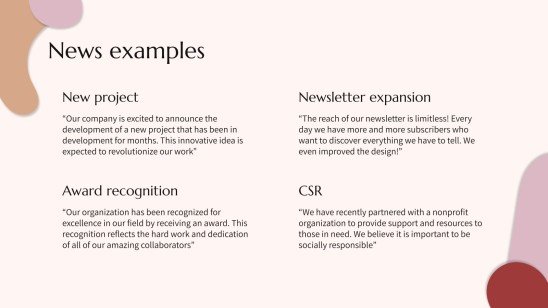 Organic Shapes Papercut Style Newsletter Presentation