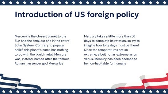 United States Foreign Policy - Social Studies - 12th Grade
