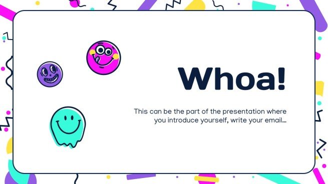 Neon Colors with Emojis Slides