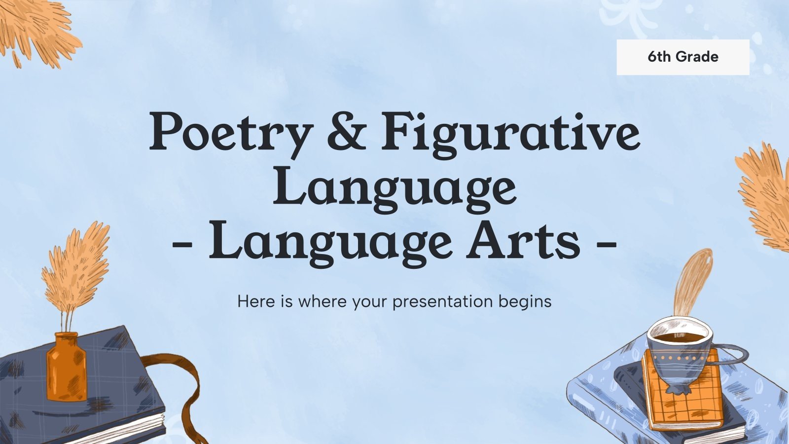 Plantillas gratis para Google Slides y PPT sobre poesía