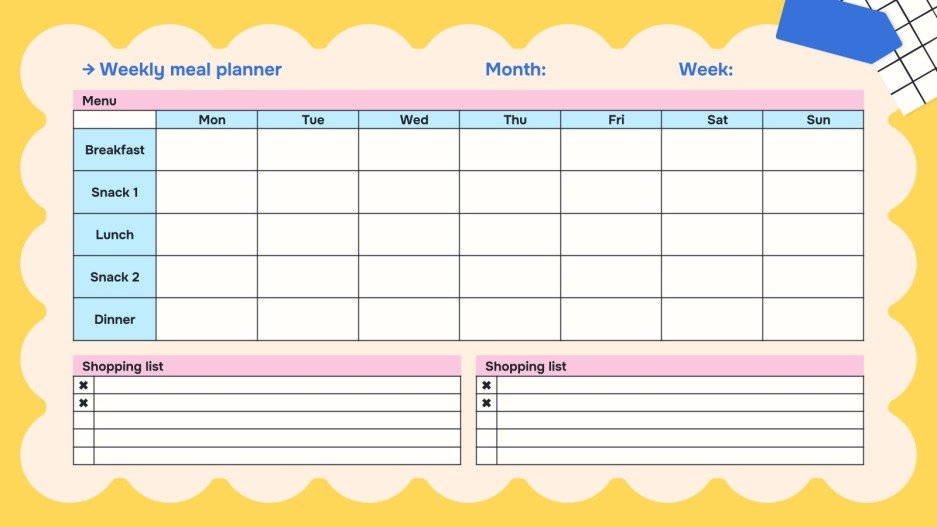 Sticky Notes Personal Organizer Template