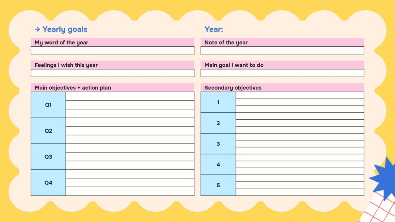 Sticky Notes Personal Organizer Template