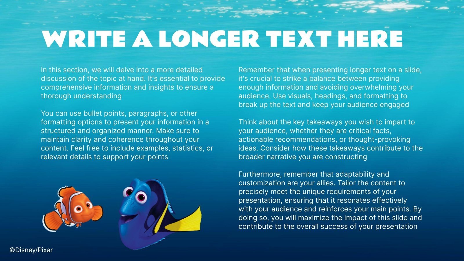 Finding Nemo Presentation