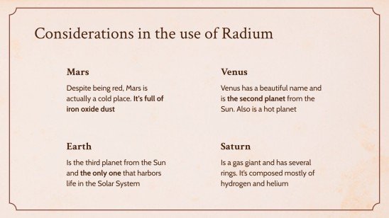 All About Chemical Element Radium Presentation