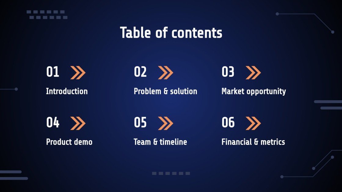 Technological Pitch Deck Presentation