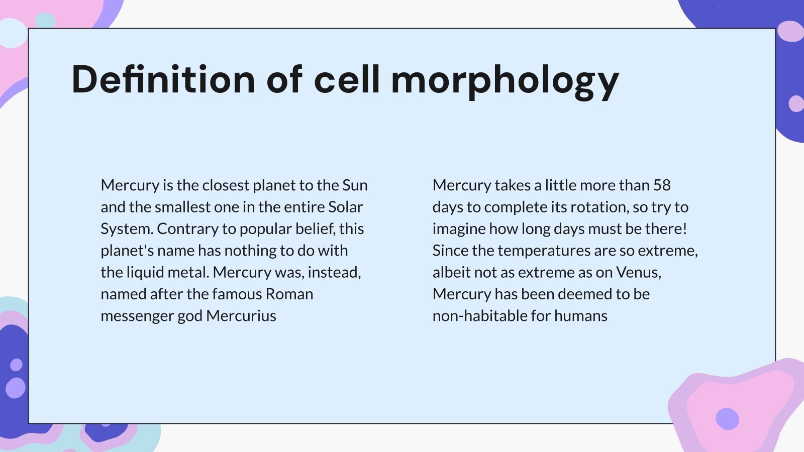 Cellular Morphology Presentation