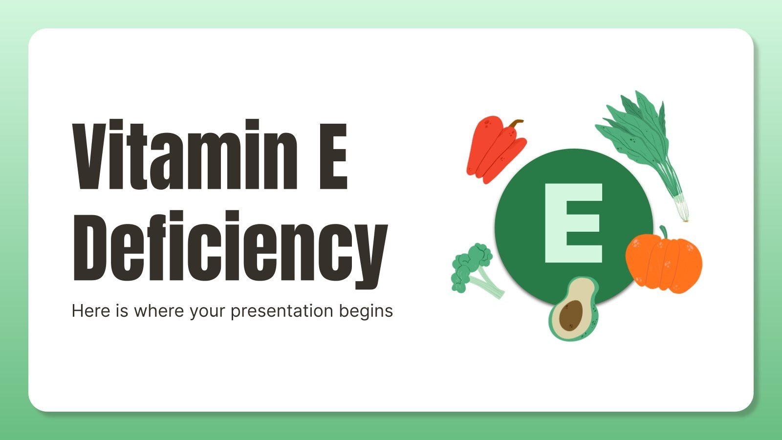 Modelos de Google Slides e PowerPoint sobre vitaminas