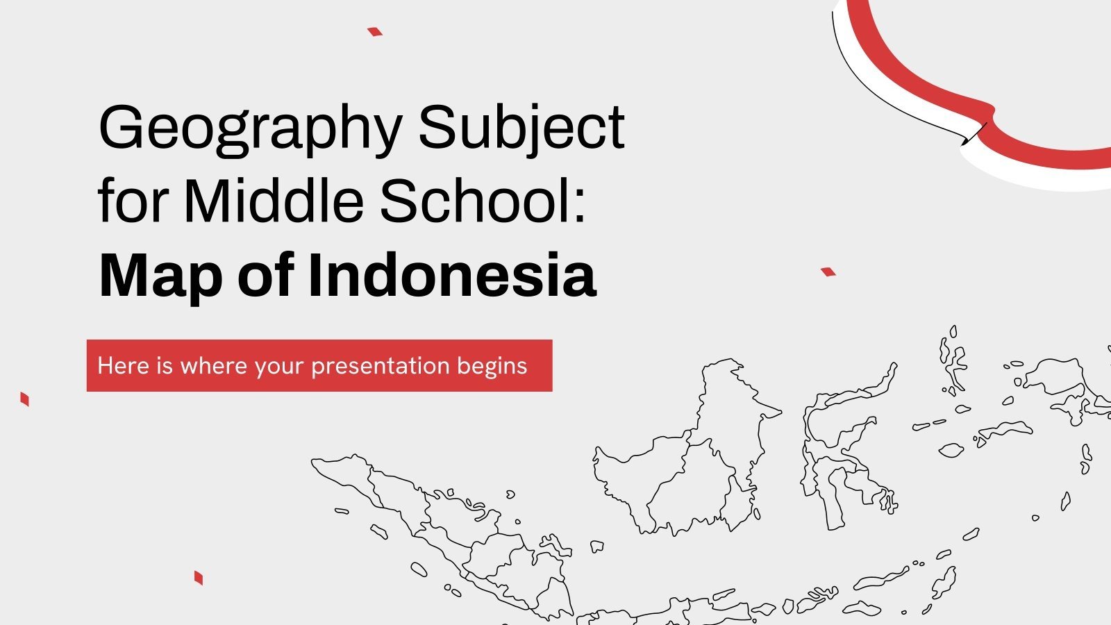 Geography Subject for Middle School: Map of Indonesia