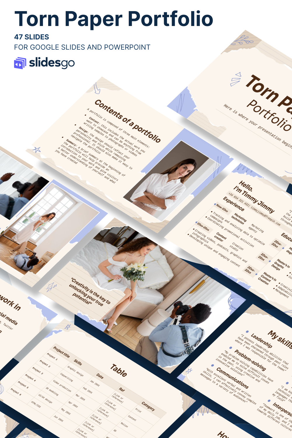 Torn Paper Portfolio Presentation