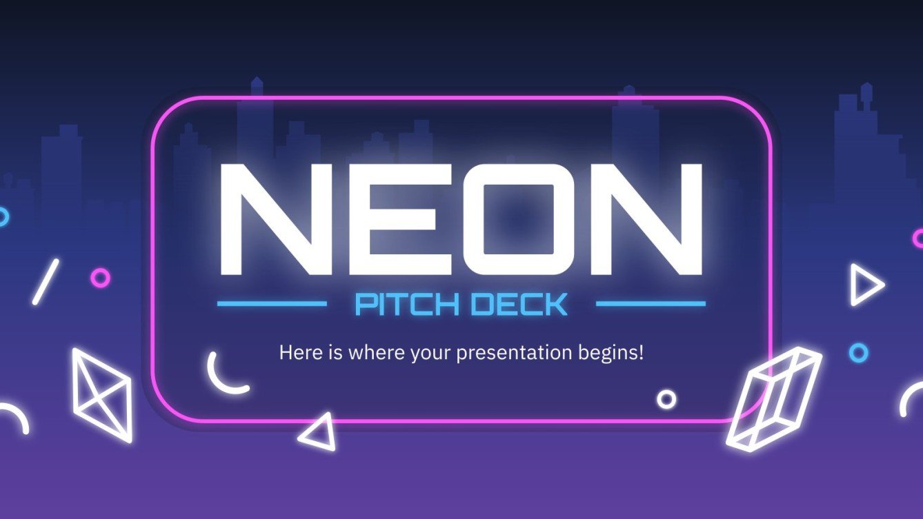 Free Neon Google Slide themes and PowerPoint templates