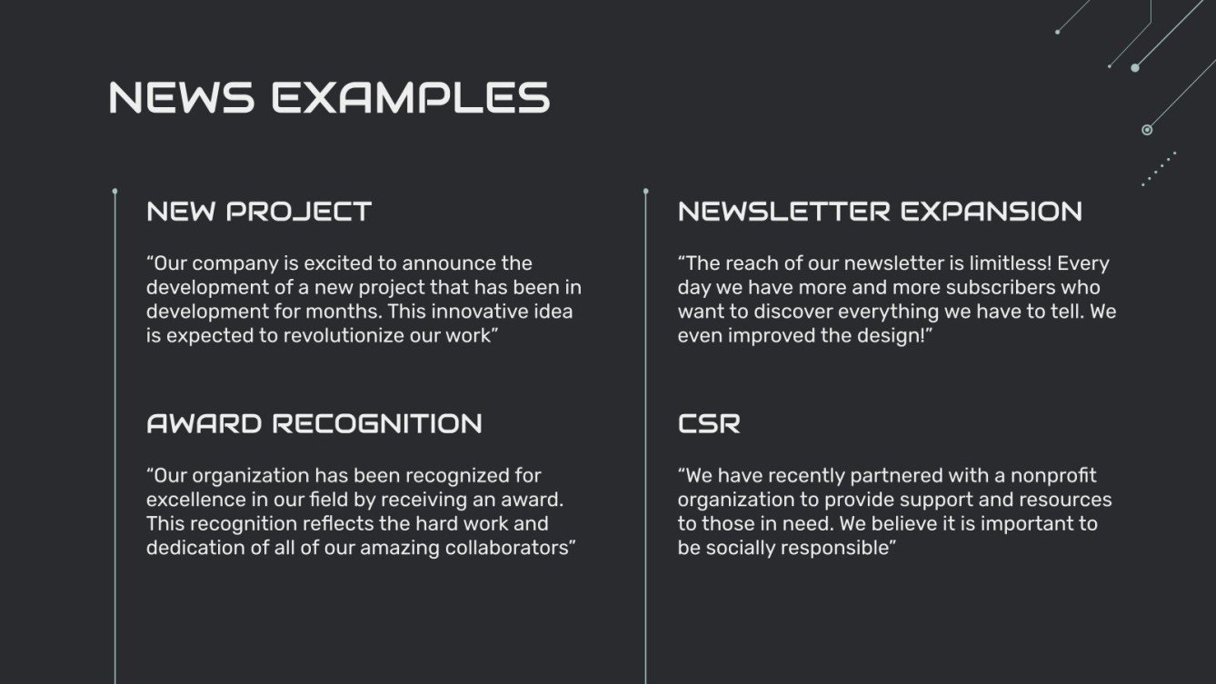 Tech Newsletter Presentation