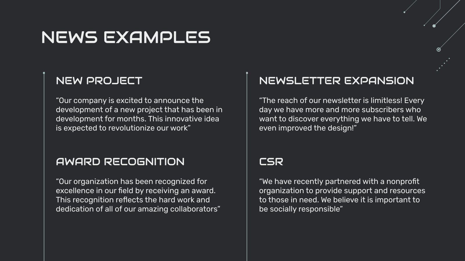 Tech Newsletter Presentation