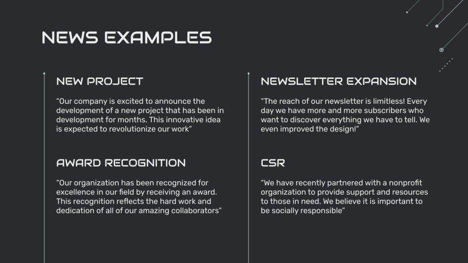 Tech Newsletter Presentation