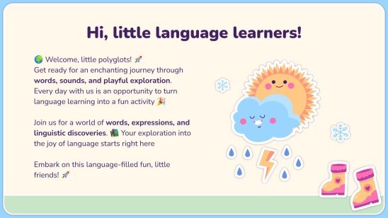 Weather Vocabulary - Spanish - Pre-K Presentation