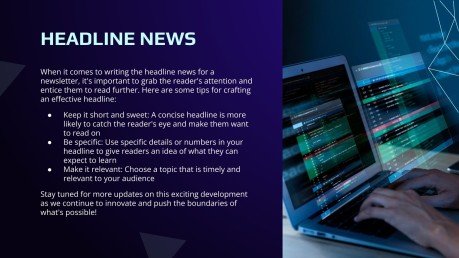 Présentation Newsletter technologique