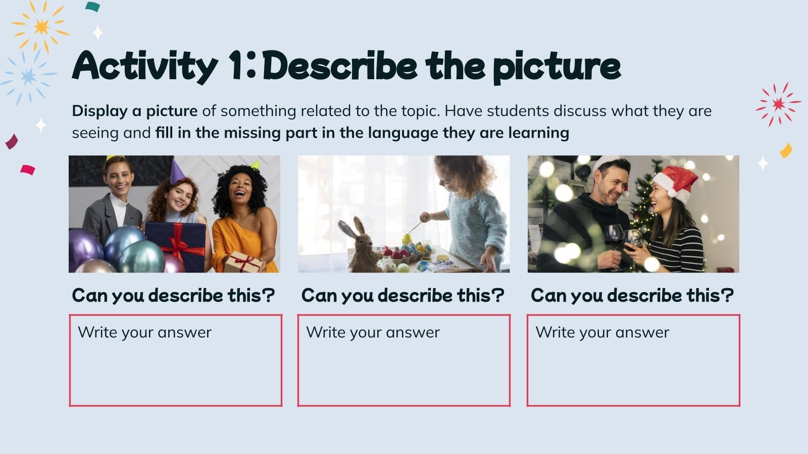 Holidays and Cultural Celebrations - French - 5th Grade