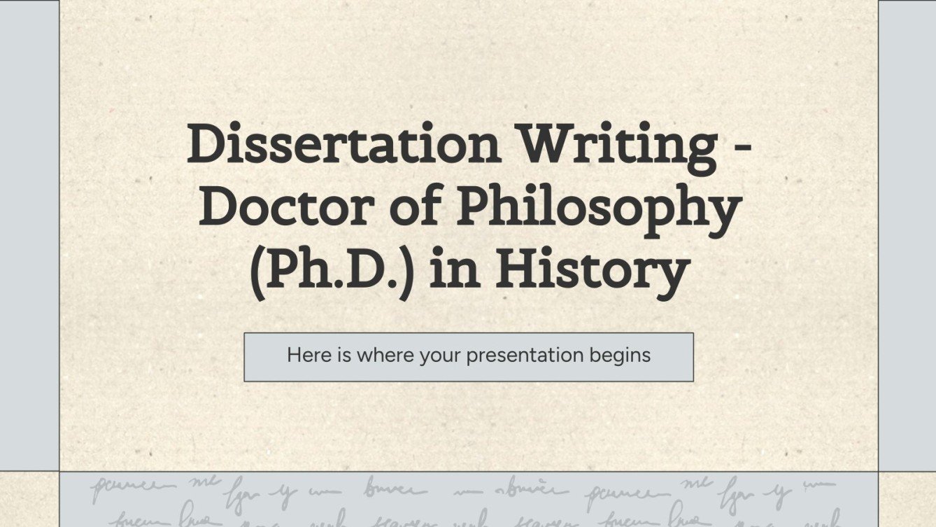 Dissertation Writing - Doctor of Philosophy in History
