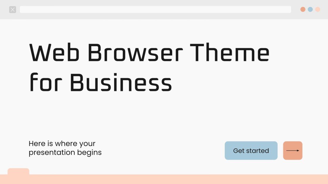 Web Browser Theme for Business Presentation