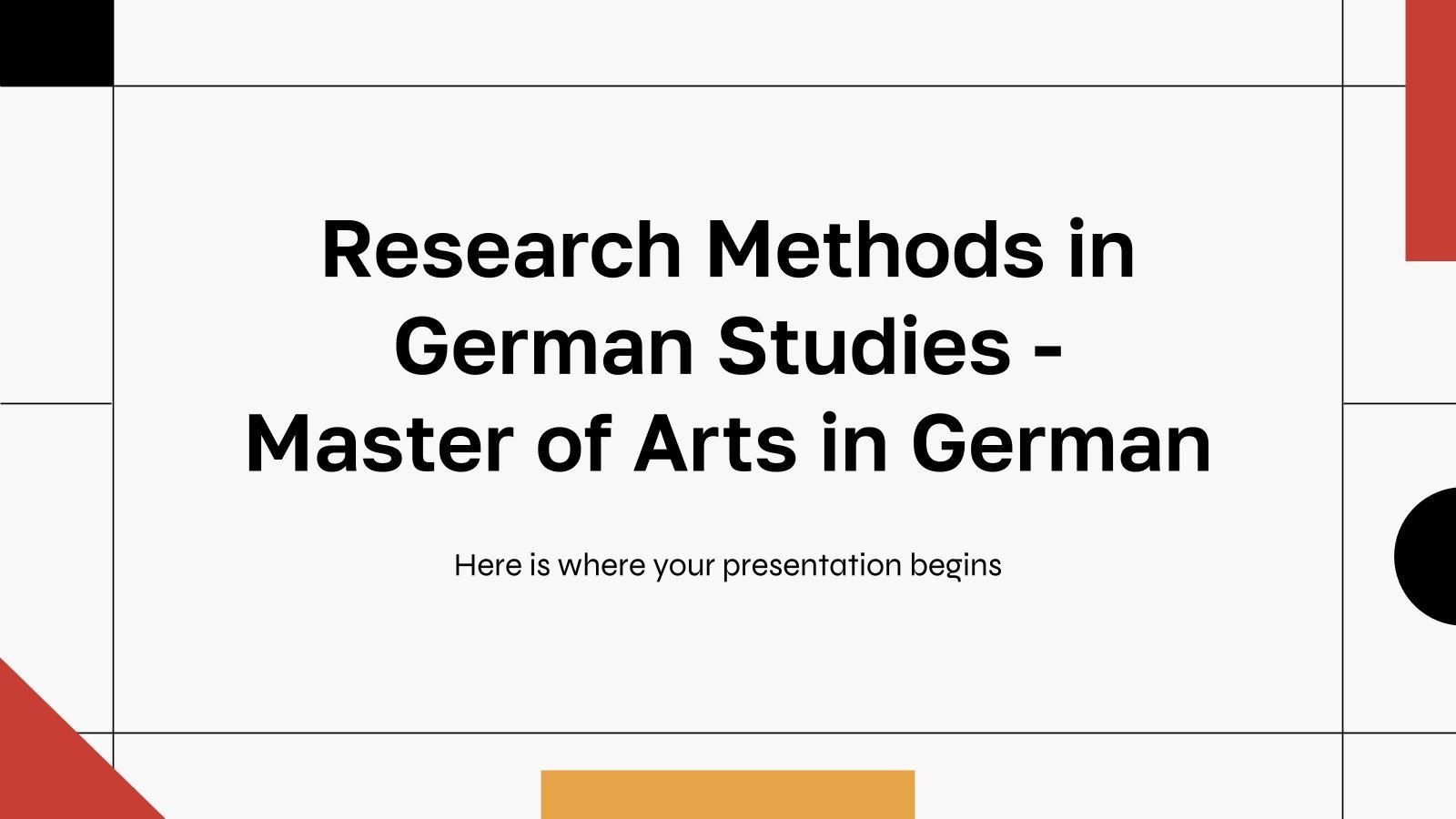 Research Methods in German Studies - Master of German