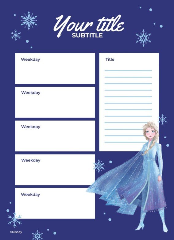 Frozen Winter Preschool Lesson Plan Template