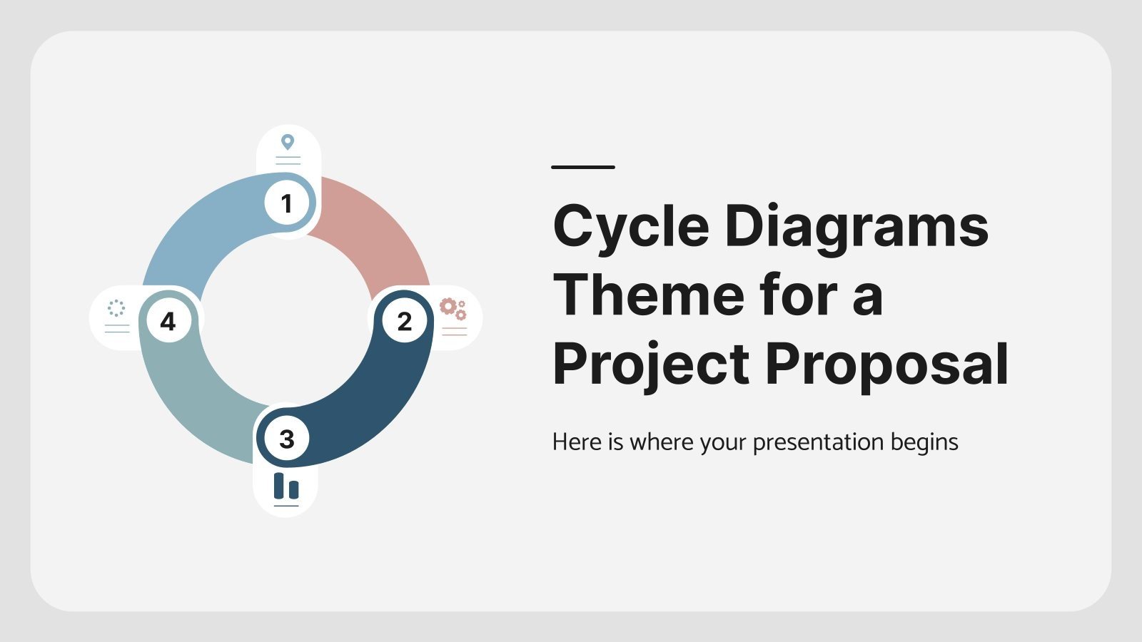 Cycle Diagrams Theme for a Project Proposal Presentation