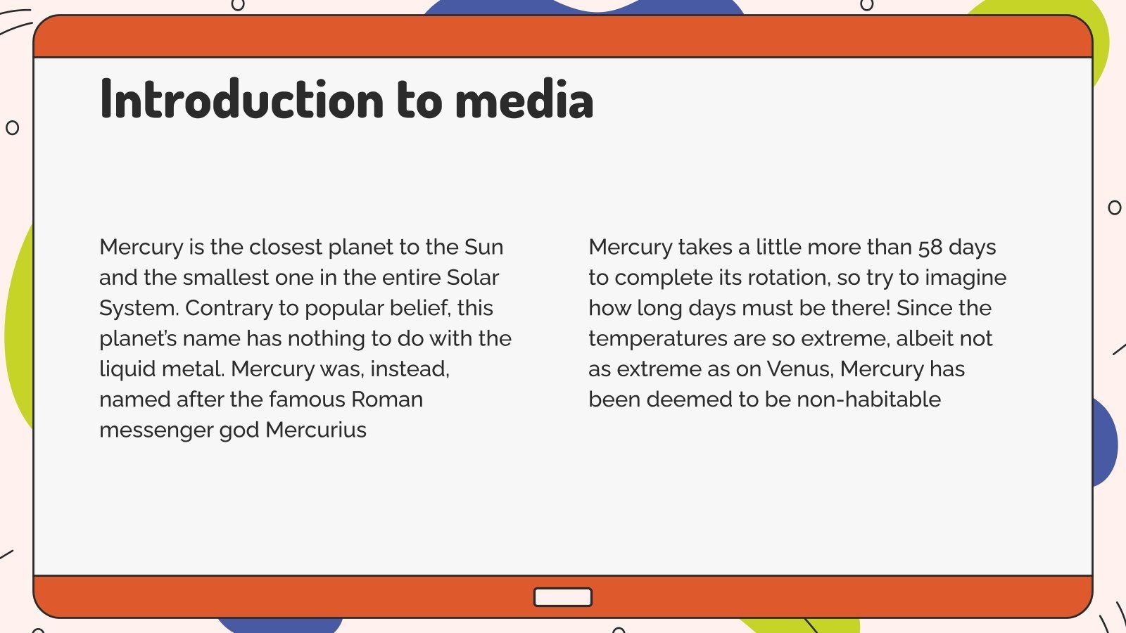 Media Analysis and Interpretation - Spanish - Presentation