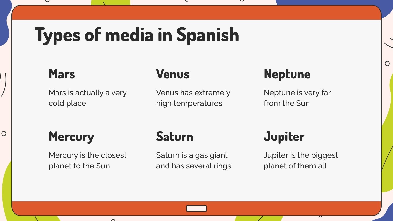 Media Analysis and Interpretation - Spanish - Presentation