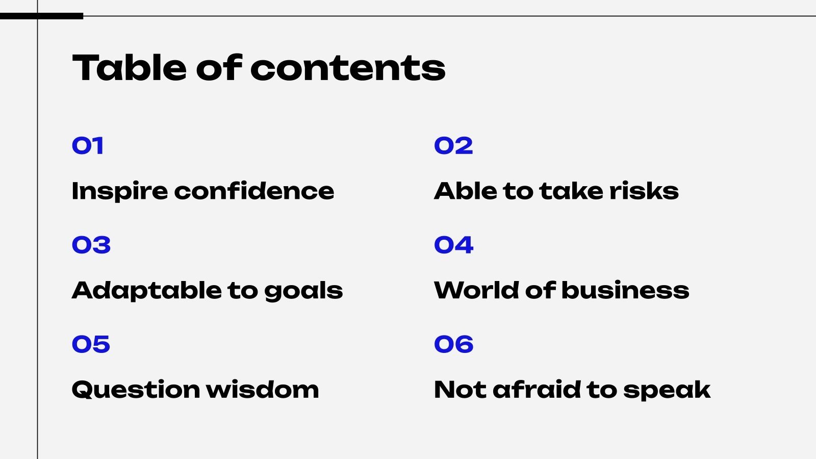 The Benefits of Being a Bold Leader Presentation