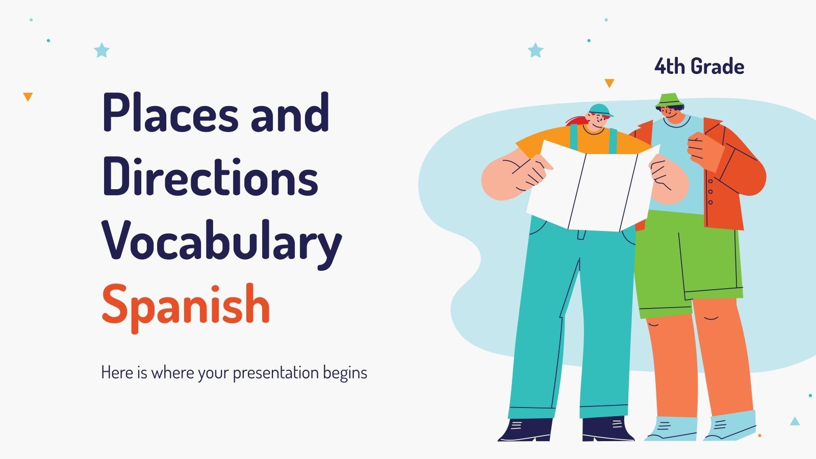 Places and Directions Vocabulary - Spanish - 4th Grade