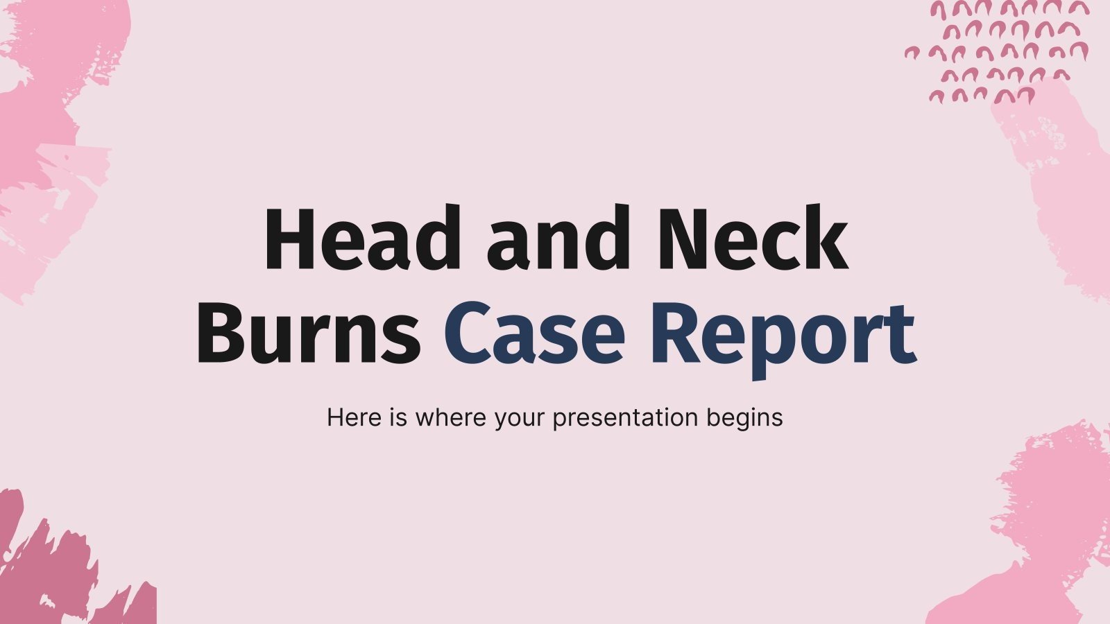 Head and Neck Burns Case Report Presentation