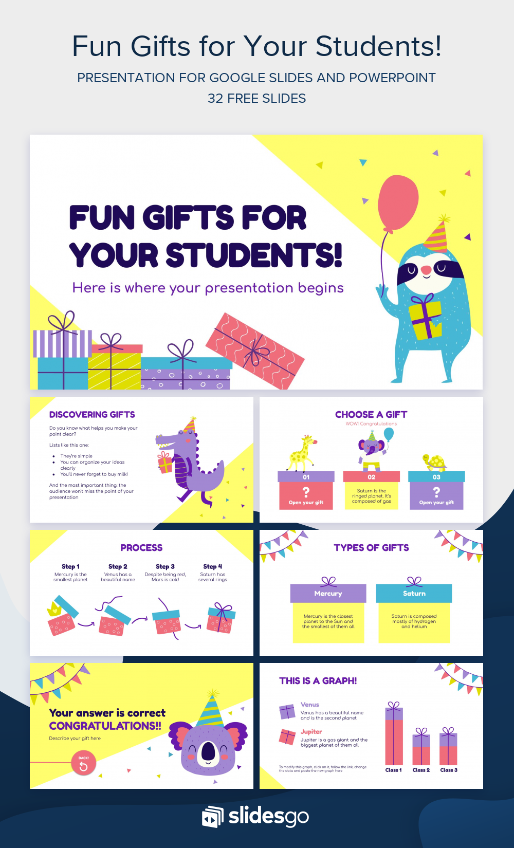 Fun Gifts for Your Students! | Google Slides and PPT template