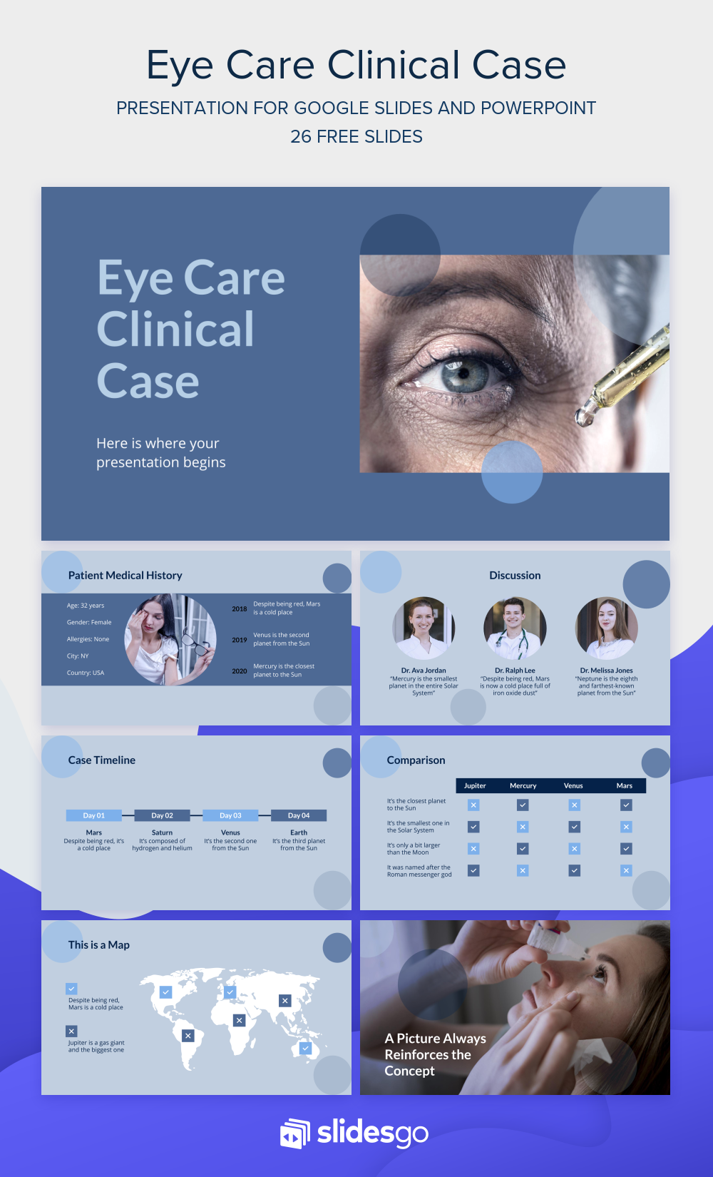 Eye Care Clinical Case Google Slides & PowerPoint template